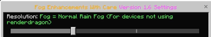 Enhanced Fog With Care Shaders for Minecraft Bedrock 1.19, 1.18, 1.17