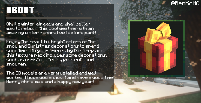 Download addon Christmas and New Year Textures Minecraft. Winter in ...