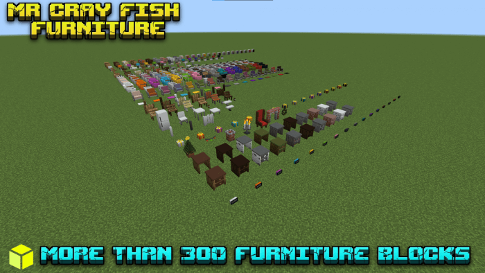Download Addon: Mr Cray Fish Furniture for Minecraft. Furniture Mod
