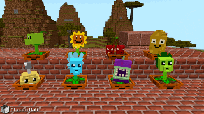 Download Addon: Plants vs Zombies Classic for Minecraft