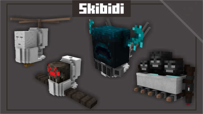 Download Skibidi Mobs Texture for Minecraft.