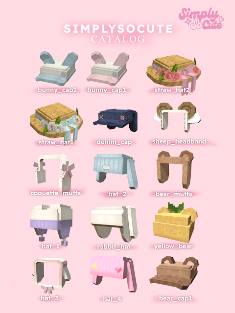 Download SimplySoCute Hats Addon for Minecraft. Hats Mod
