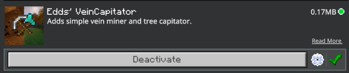 Download Edds' Vein Capitator (veinminer & treecapitator) Addon for Minecraft.