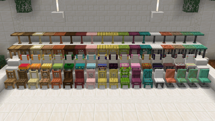 Download Vanilla Wooden Chairs addon for Minecraft. Furniture Mod