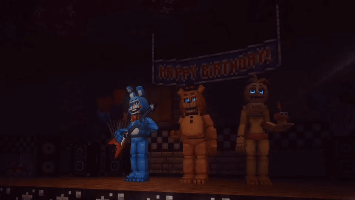 Download Five Night at Freddys 2 - Remake Addon for Minecraft. FNAF Mod