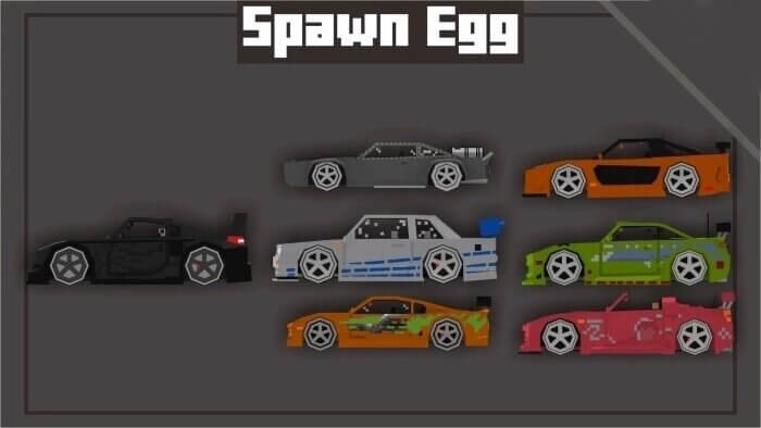 Download Fast And Furious Addon for Minecraft. Cars Mod