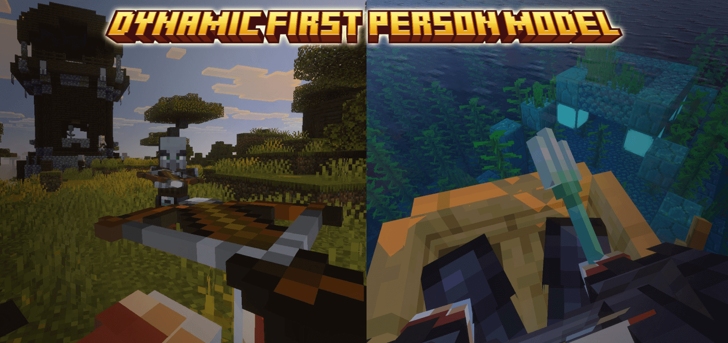 Download Dynamic First Person Model Addon for Minecraft.