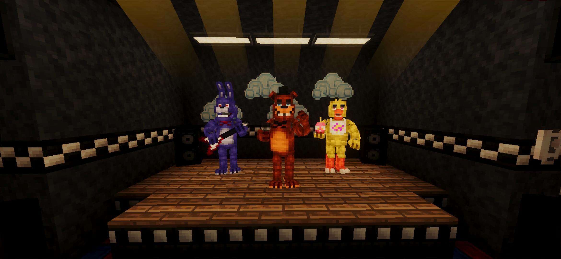 Download Project-1303312 (FNAF) Map for Minecraft. FNaF 1 pizzeria Map