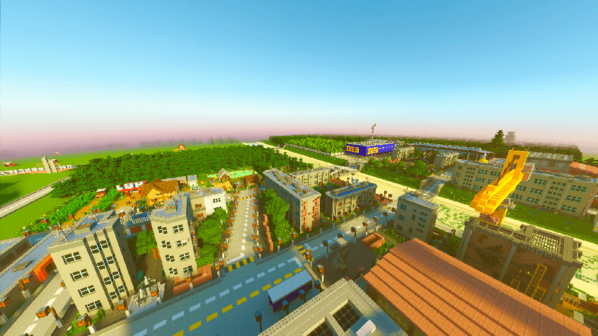 Download Map: Russ Big City for Minecraft. Russian City in Minecraft.